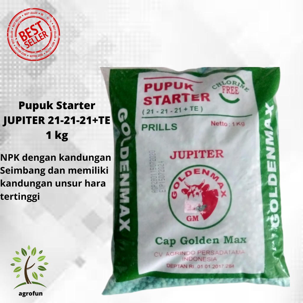 Jual Pupuk NPK Starter Jupiter 21-21-21+TE 1 kg | Shopee Indonesia