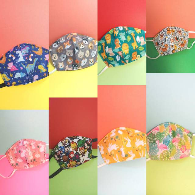 Jual Masker earloop anak busa tipis karakter 3- 6 tahun | Shopee Indonesia