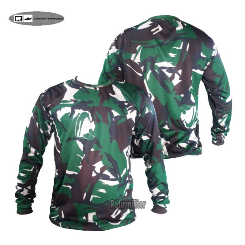 Jual Kaos Pria TNI Lengan Panjang Loreng Malvinas Bahan Dryfit - Ratu militer | Shopee Indonesia