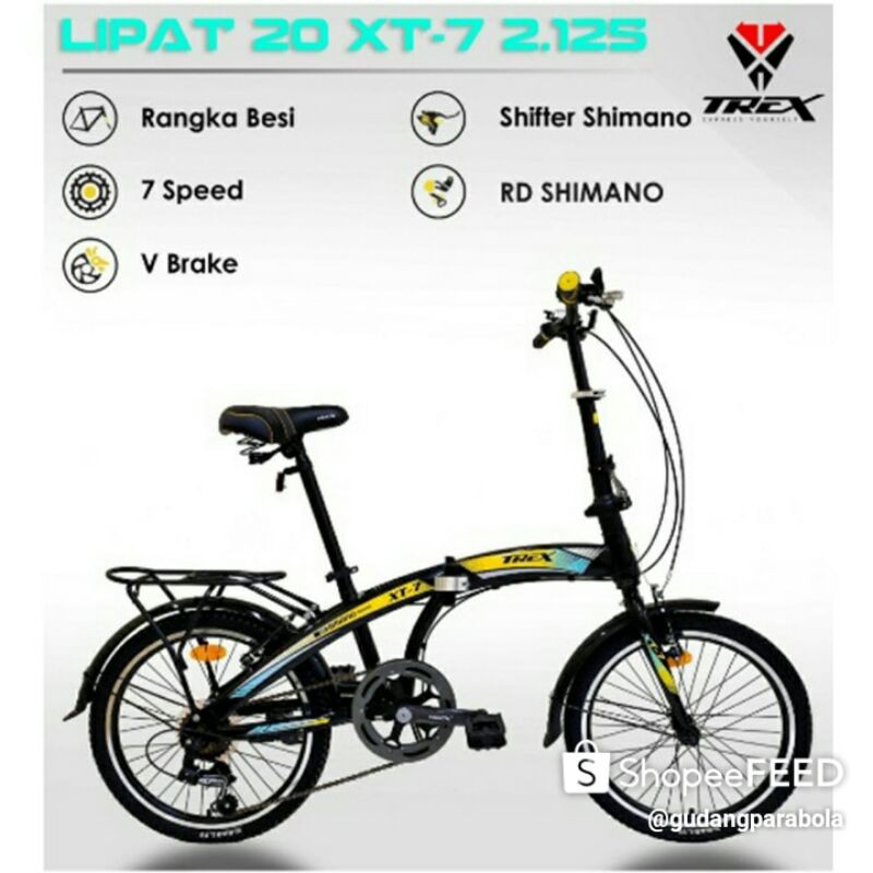 Jual sepeda lipat Trex 2XT ukuran20 | Shopee Indonesia