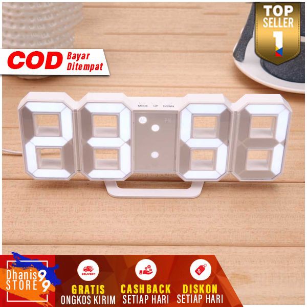 Jual Jam Meja Duduk Digital Dekorasi Rumah LED Clock Pajangan Jam ...