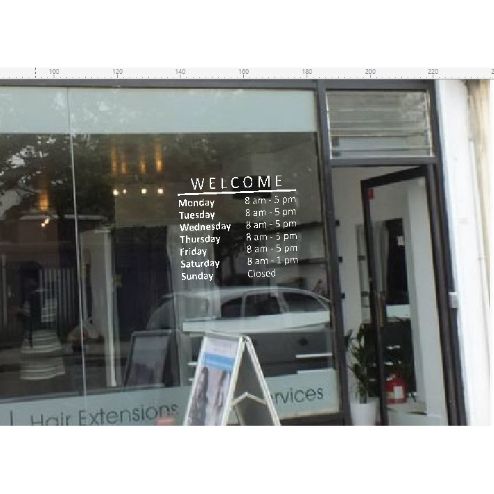 Jual Sign Stiker Jam Buka Tutup Toko Welcome Store Opening Hours ...