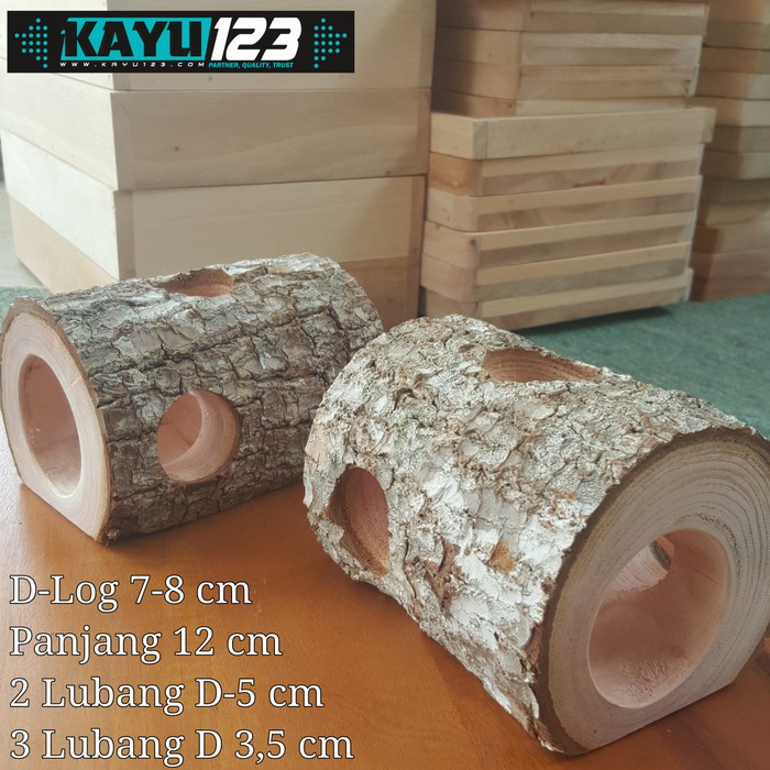 Jual Wooden Cage Hamster Log Kayu Diameter 7-8 cm (HT-02) | Shopee ...