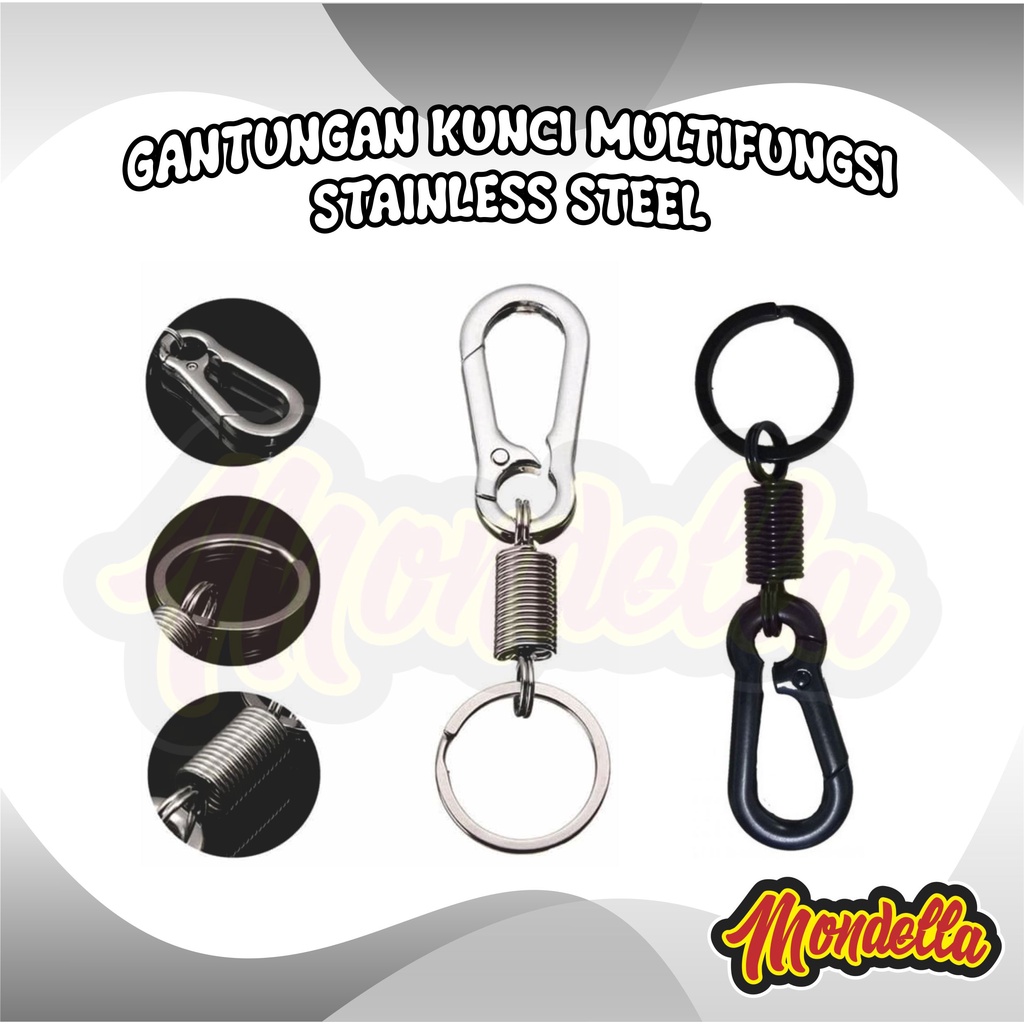 Jual Gantungan Kunci Carabiner Keychain Stainless Steel Gantungan Kunci ...