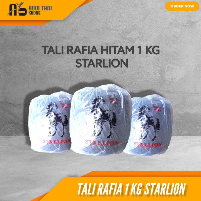 Jual TALI RAFIA HITAM 1 KG STALLION | RAFIA | TALI PLASTIK RAFIA ...