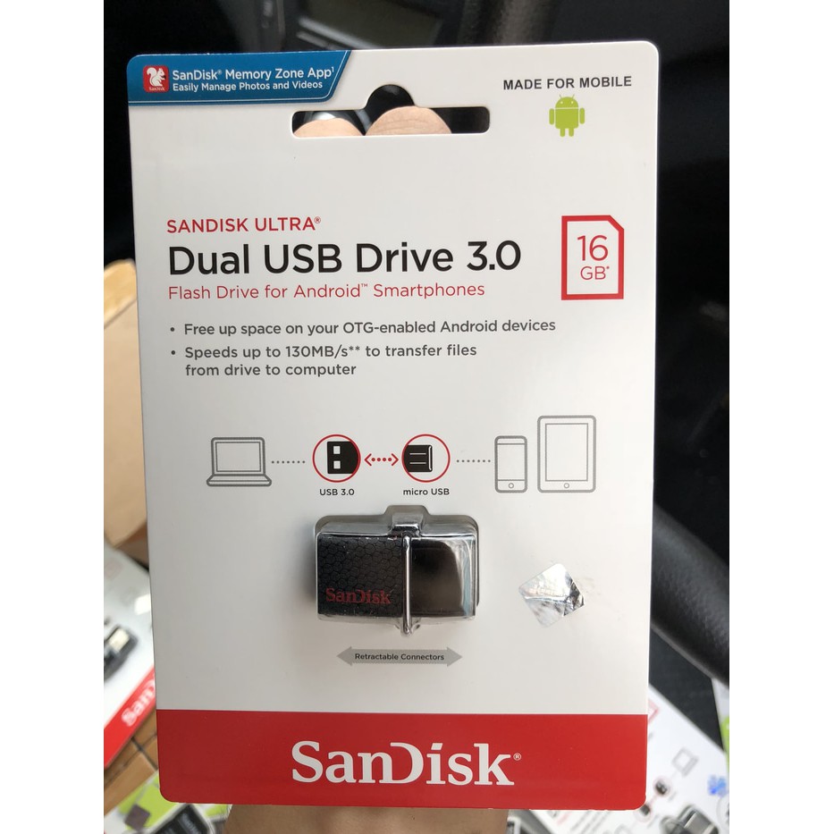 Jual SANDISK FLASHDISK Sandisk OTG ULTRA DUAL DRIVE USB 3.0 16GB / USB ...