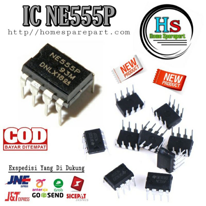 Jual NE555 Dip-8 NE555P Clock Timer Oscillator Ic / IC NE555P Original Termurah / IC NE555 ...