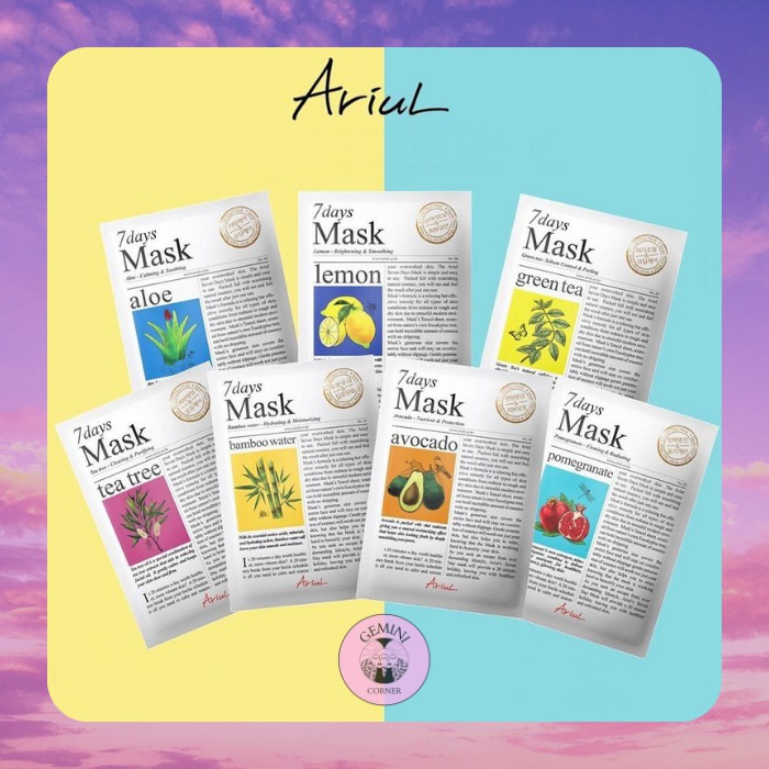 Jual ARIUL 7Days 7 Days Mask Sheet 20g | Shopee Indonesia