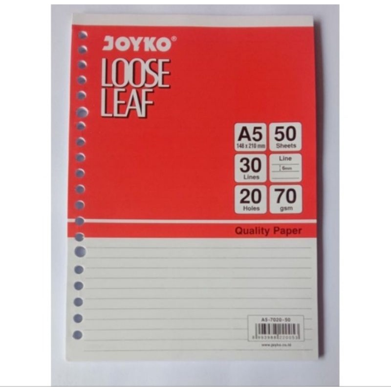Jual Kertas Isi File Binder Joyko A5/Loose Leaf Joyko A5 | Shopee Indonesia