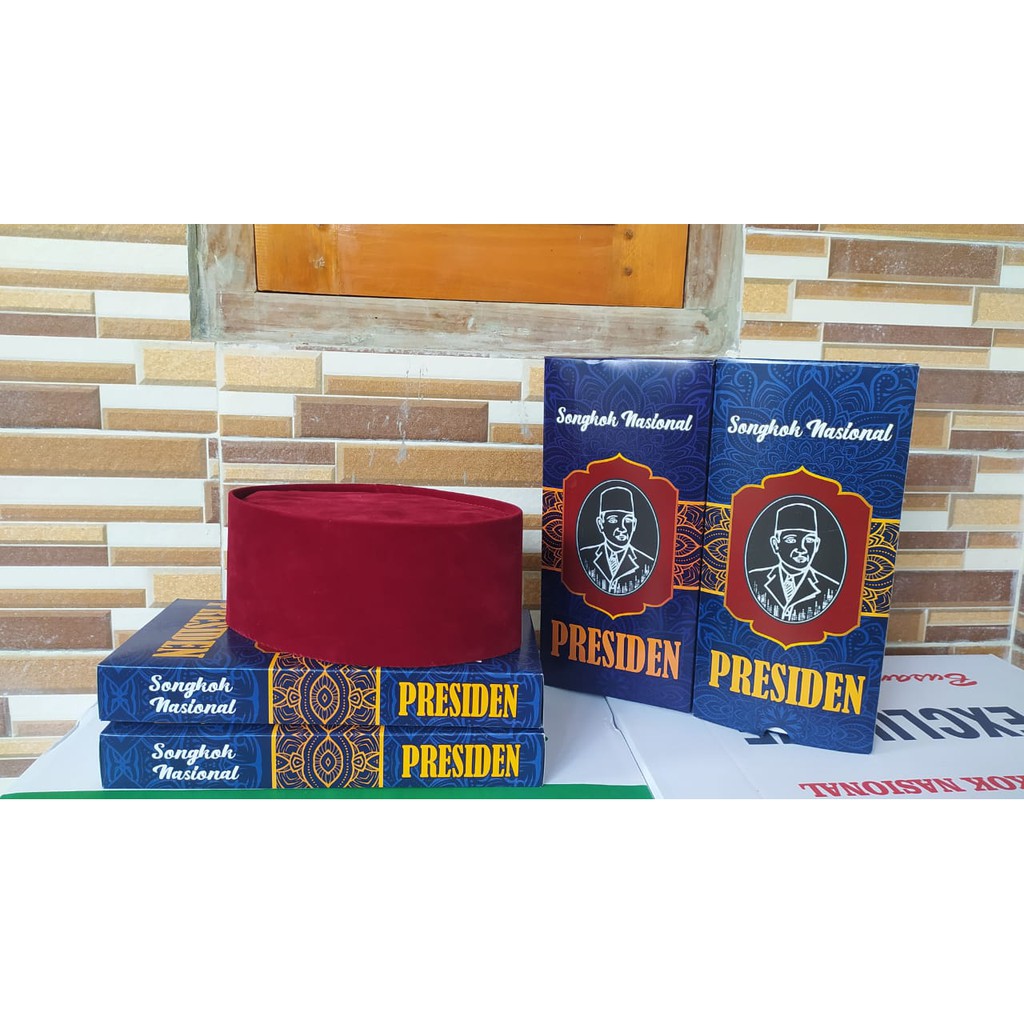 Jual peci merah polos peci betawi pitung songkok nasional presiden ...