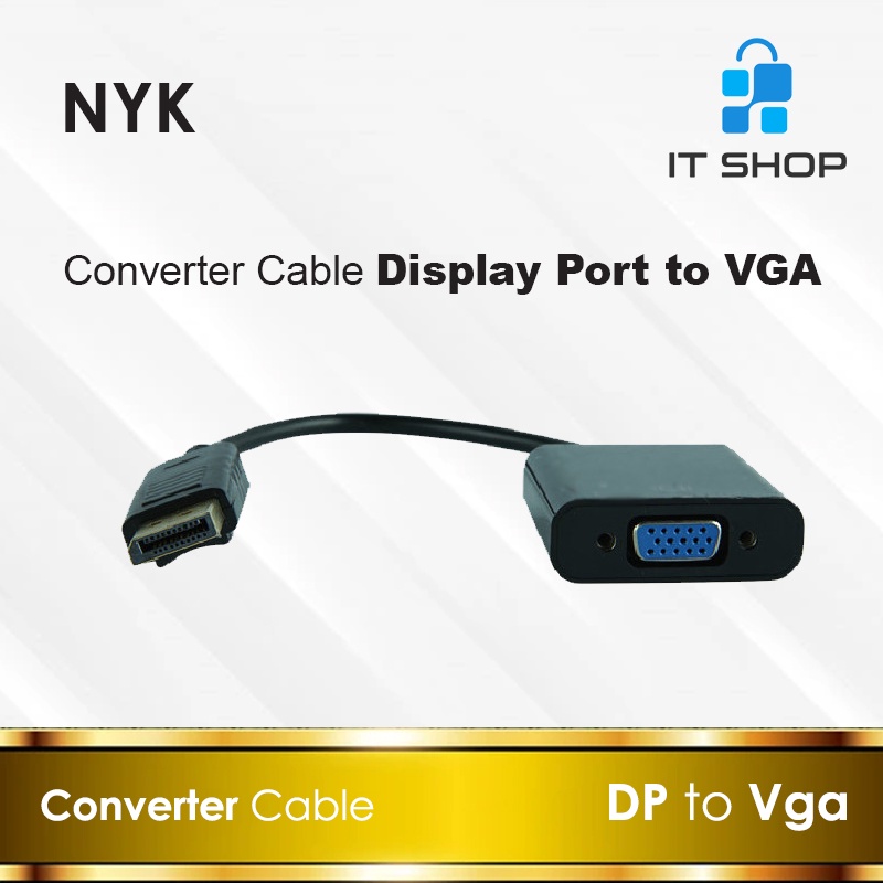 Jual NYK Converter Display port to VGA | Shopee Indonesia