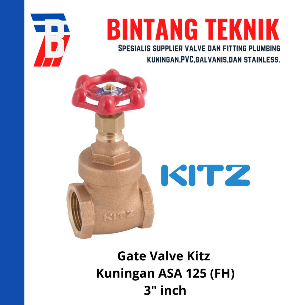 Jual Gate Valve Kitz Kuningan 3" inch | Shopee Indonesia