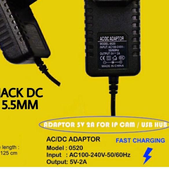 Jual ☼ ADAPTOR IP CAMERA / IP CAM / USB HUB / IP ROUTER 5V 2A (jack DC ...