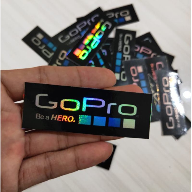 Jual Sticker GoPro hologram tahan air bahan vinyl stiker gopro stiker ...