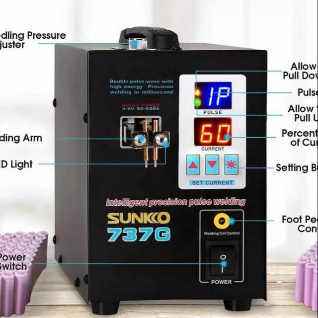 Jual Las titik spot welding Sunkko 737G spot welder 1,5 KW 220V ...