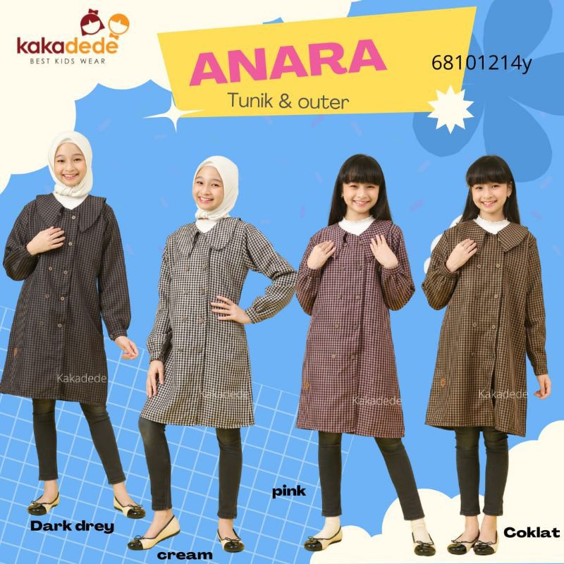 Jual TUNIK ANAK ANARA SIZE 6-14 BY KAKADEDE | Shopee Indonesia