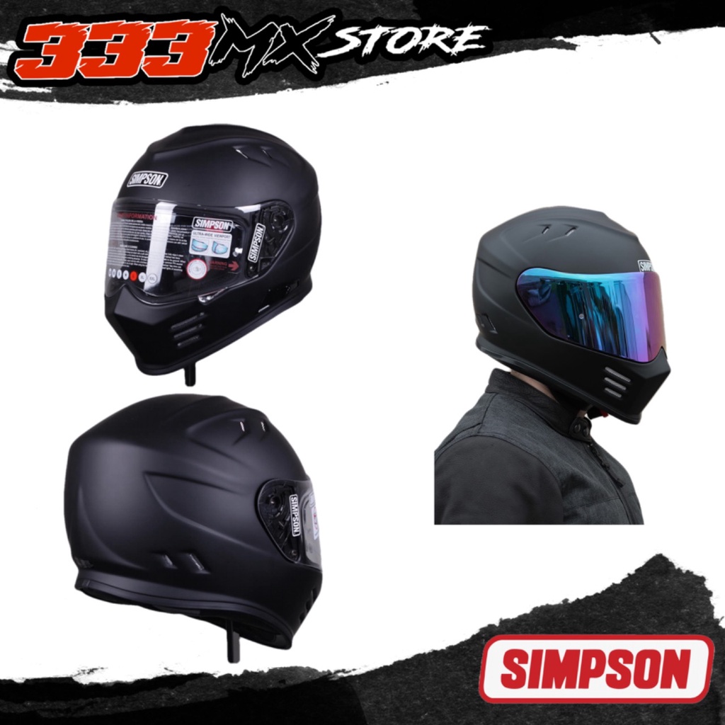 Jual HELM SIMPSON VENOM GHOST BANDIT BLACK MATT HELM FULL FACE SIMPSON ...
