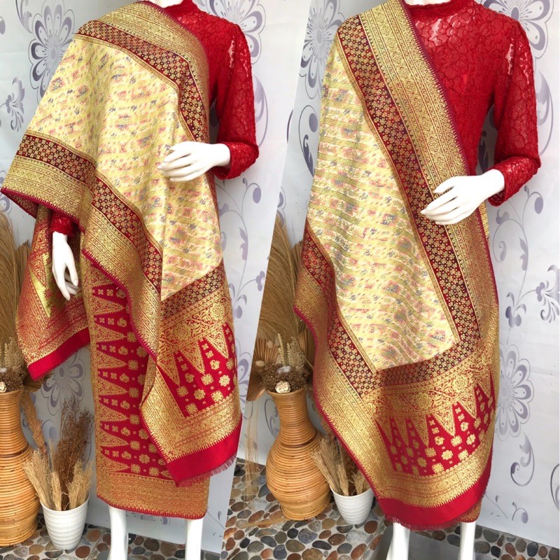 Jual SONGKET LEPUS 3 NEGERI ORI - ILHAM SONGKET TENUN TANGAN ASLI PALEMBANG | Shopee Indonesia