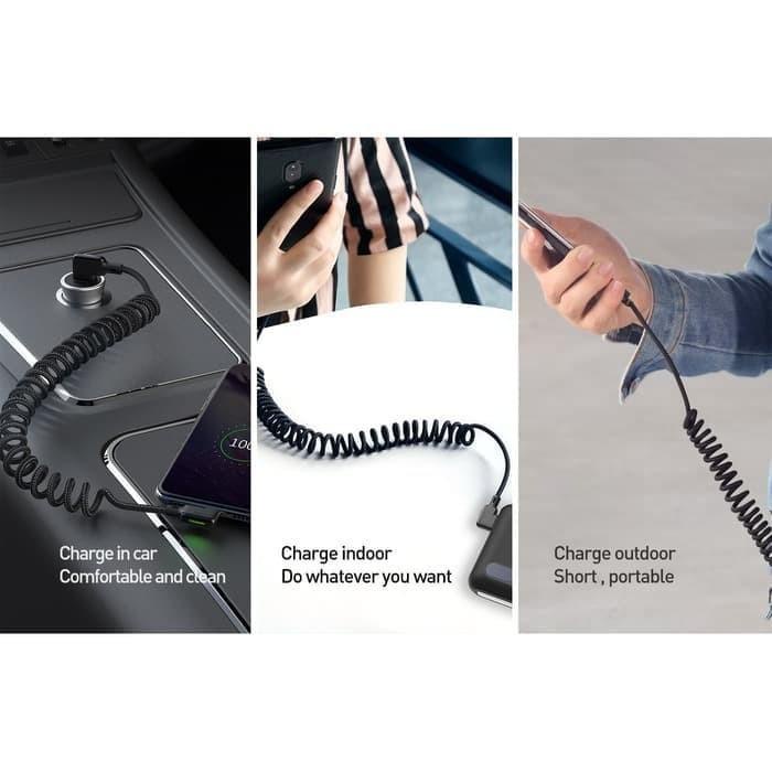 Jual MCDodo Coiled Spiral Cable USB Type C 3A Kabel Data Fast Charging ...