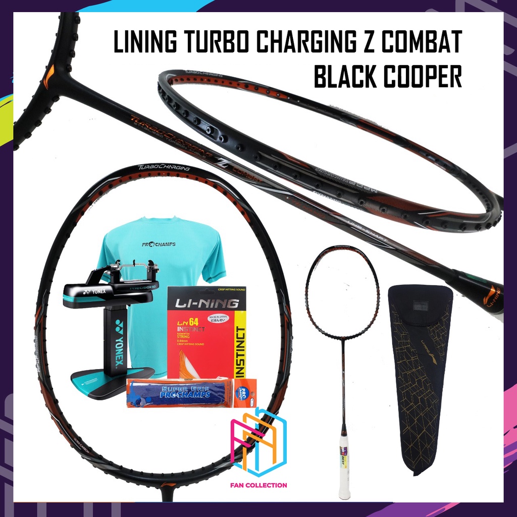 Jual LINING Raket Badminton Turbo Charging Z Combat ORIGINAL | Shopee ...