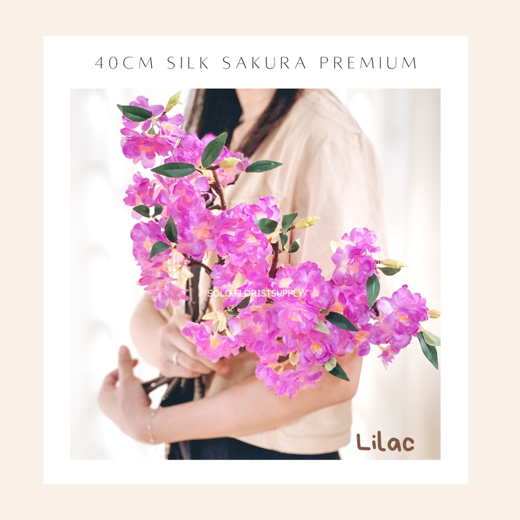 Jual 40cm SILK SAKURA PREMIUM X3 Bunga Cherry Blossom X 3 Artificial ...