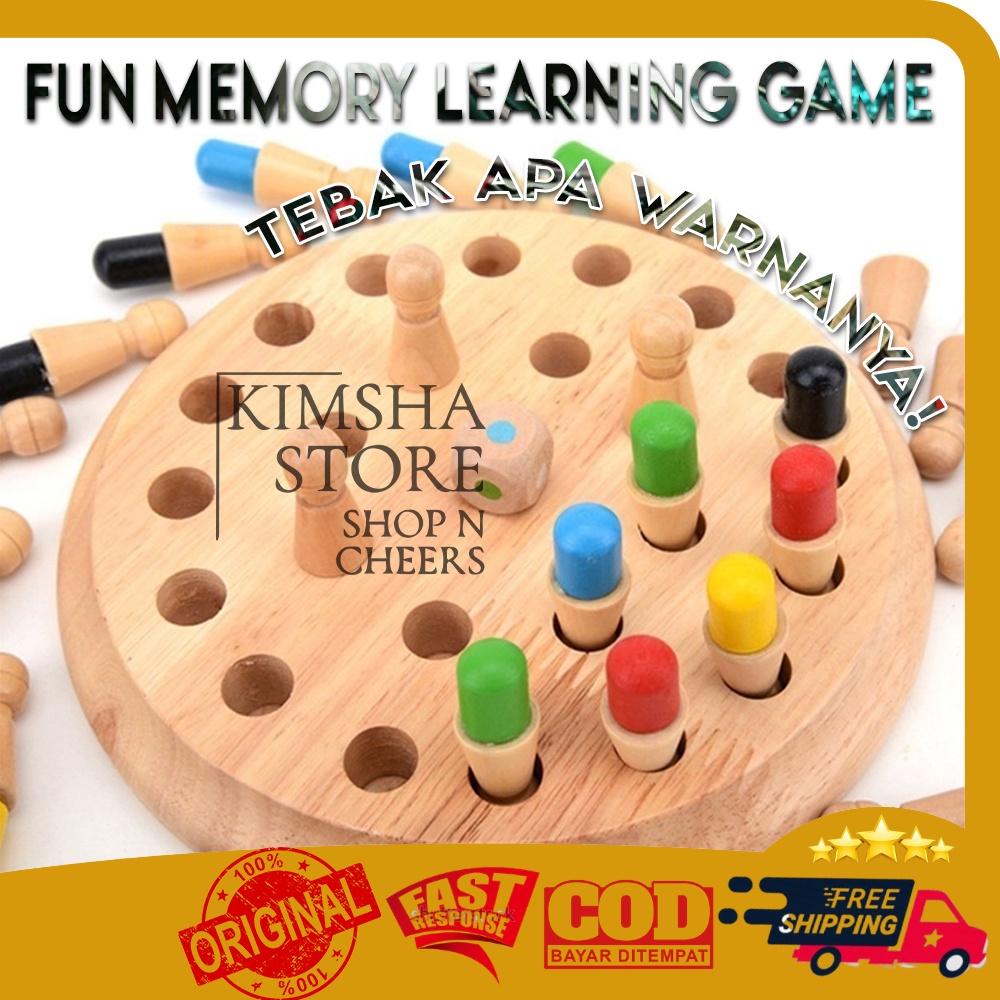 Jual Memory Chess Catur Dadu Warna Mainan Edukasi Anak Learning Woodcraft Wooden Dice Board Game ...