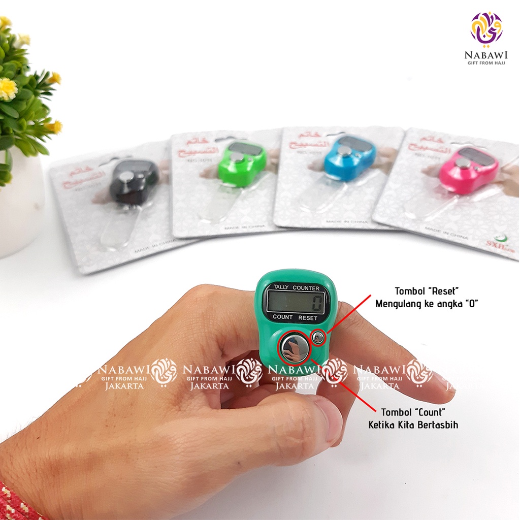 Jual Tasbih Jari Digital Alat hitung Tasbih Mini Finger Counter Alat ...