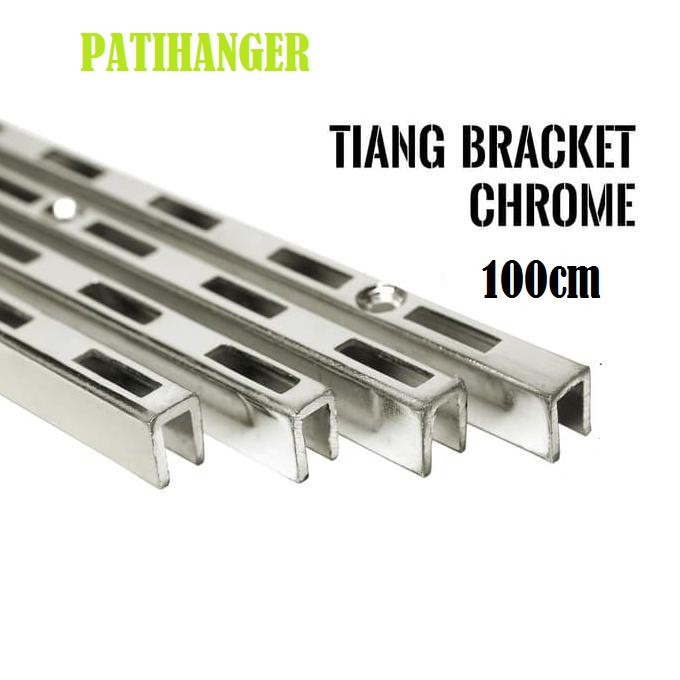 Jual Tiang Breket 100cm I Rell Bracket Penyangga Kaca 1Meter Display ...