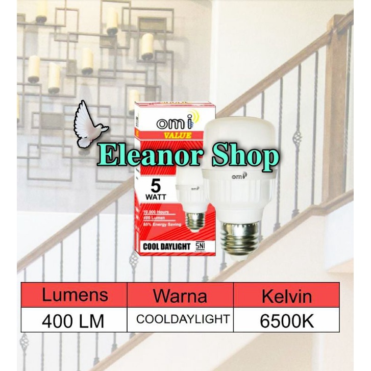 Jual Bohlam Lampu LED Capsule omi Value 5 Watt Cahaya Putih | Shopee Indonesia
