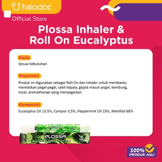Jual Plossa Inhaler & Roll On Eucalyptus 8 ml | Shopee Indonesia