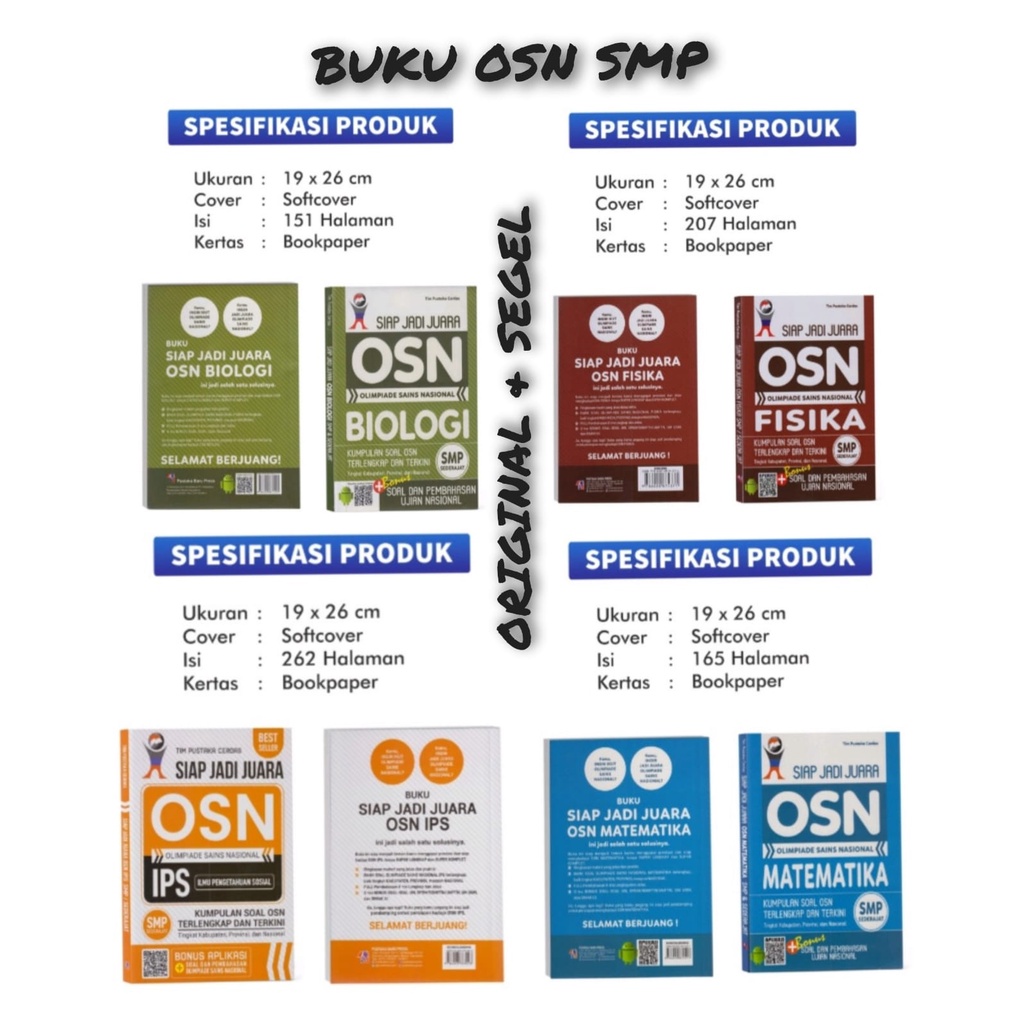 Jual BUKU OLIMPIADE SAINS NASIONAL OSN SMP / OSN MATEMATIKA , IPS, BIOLOGI, FISIKA | Shopee ...