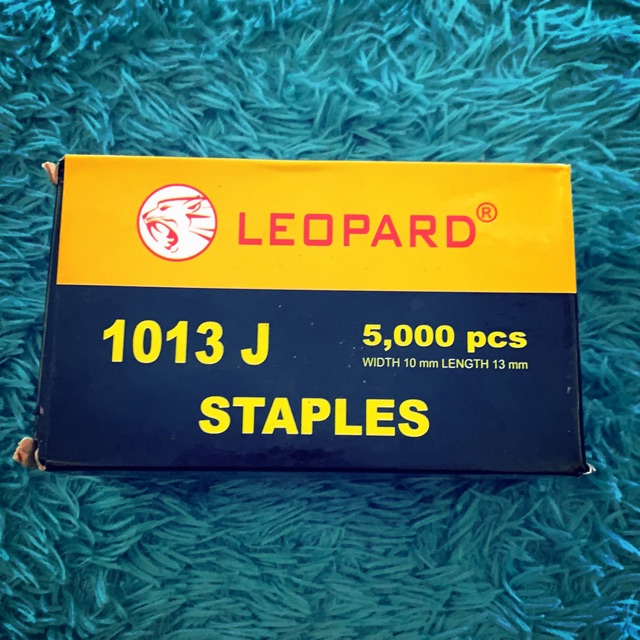 Jual Staples 1013J leopard isi staples mesin paku tembak model U refill ...