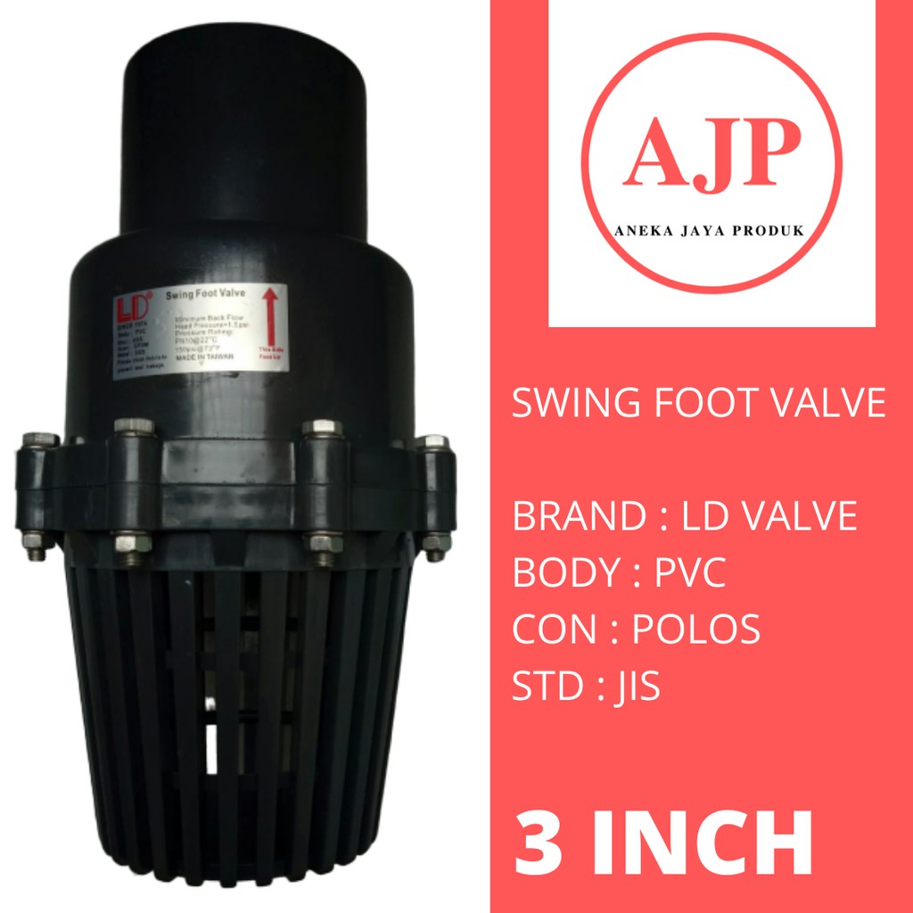 Jual LD VALVE - SWING FOOT VALVE PVC - 3 INCI | Shopee Indonesia
