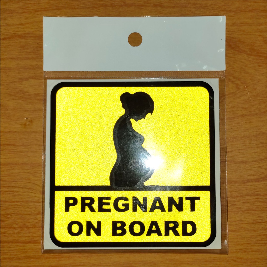 Jual Stiker Ibu Hamil Sticker Cutting Pregnant On Board Reflektif ...
