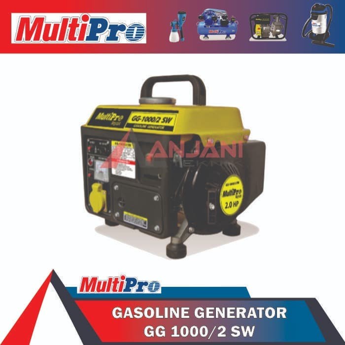 Jual MESIN GENSET LISTRIK 1000 WATT MULTIPRO GG-1000/2SW 1000WATT GG1000 | Shopee Indonesia
