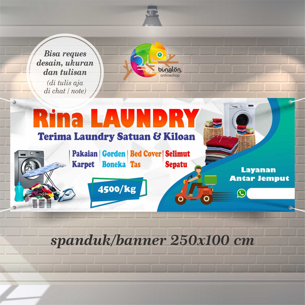 Jual Spanduk, Banner Laundry Custom | Shopee Indonesia