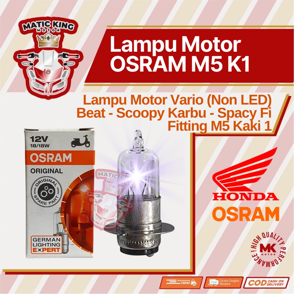 Jual OSRAM Bohlam Lampu Halogen Motor 25w 35w 18w BeatFi VarioFi Mio ...