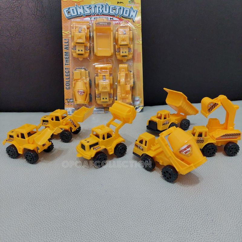Jual Mainan mobil truck bego beko konstruksi isi 6 pcs - 6 OREN ...