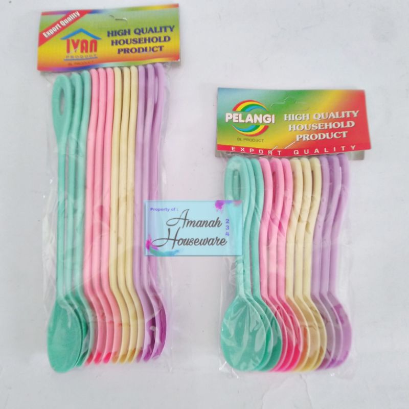 Jual Sendok Plastik / Sendok Es / Sendok Makan Bayi Bahan Plastik isi ...