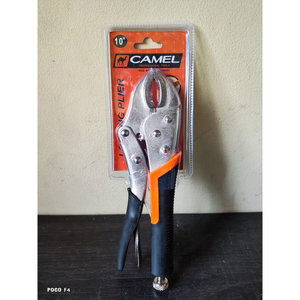 Jual Camel Tang Buaya/ Tang Jepit 10" Locking Plier Heavy Duty 10 Inch | Shopee Indonesia