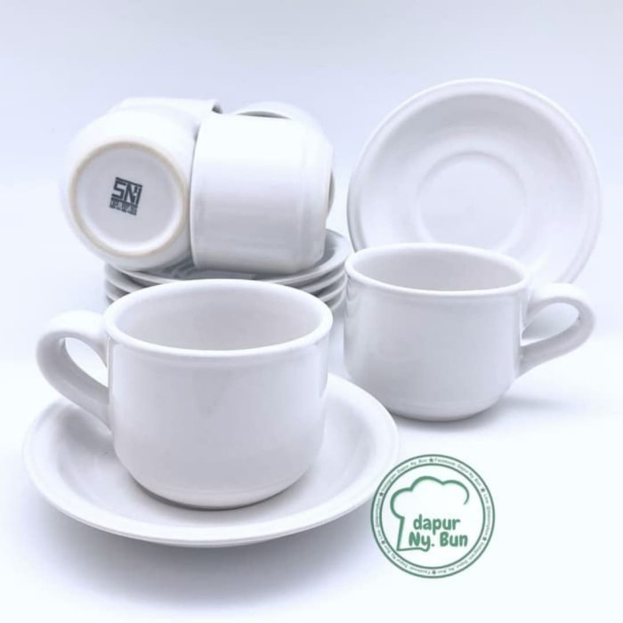 Jual Tea Cup Cangkir Set Nikura Saucer Cangkir Gagang Alas Tatak Lepek ...