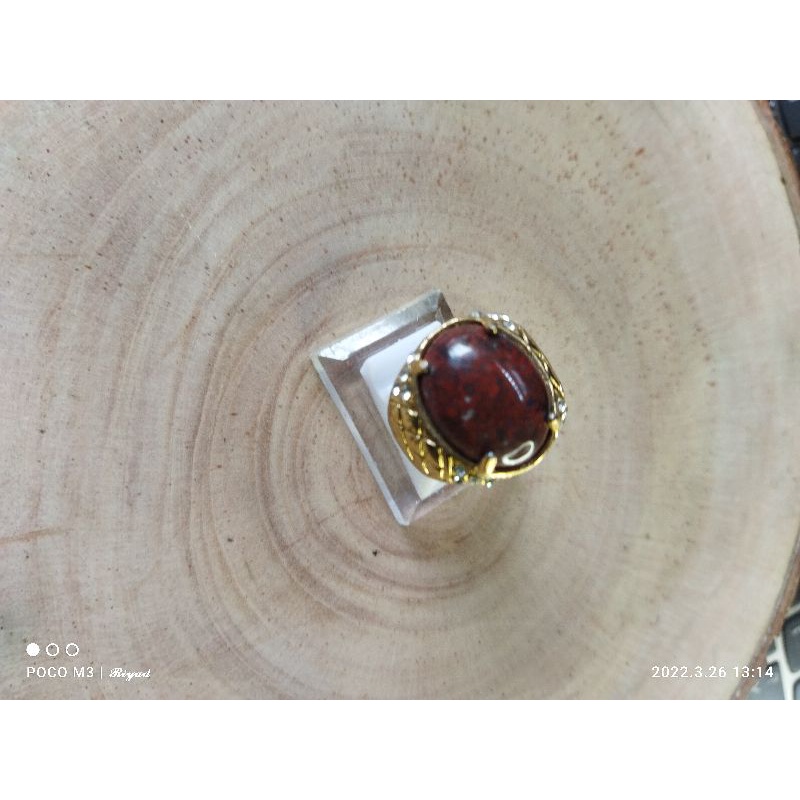 Jual cincin batu akik badar besi merah (n) | Shopee Indonesia