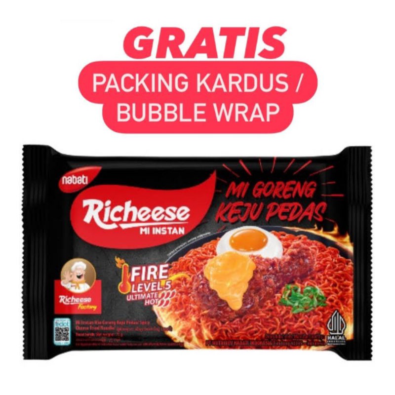 Jual Richeese Mie Instan Ramen Keju/ Richeese Mi Goreng keju pedas ...
