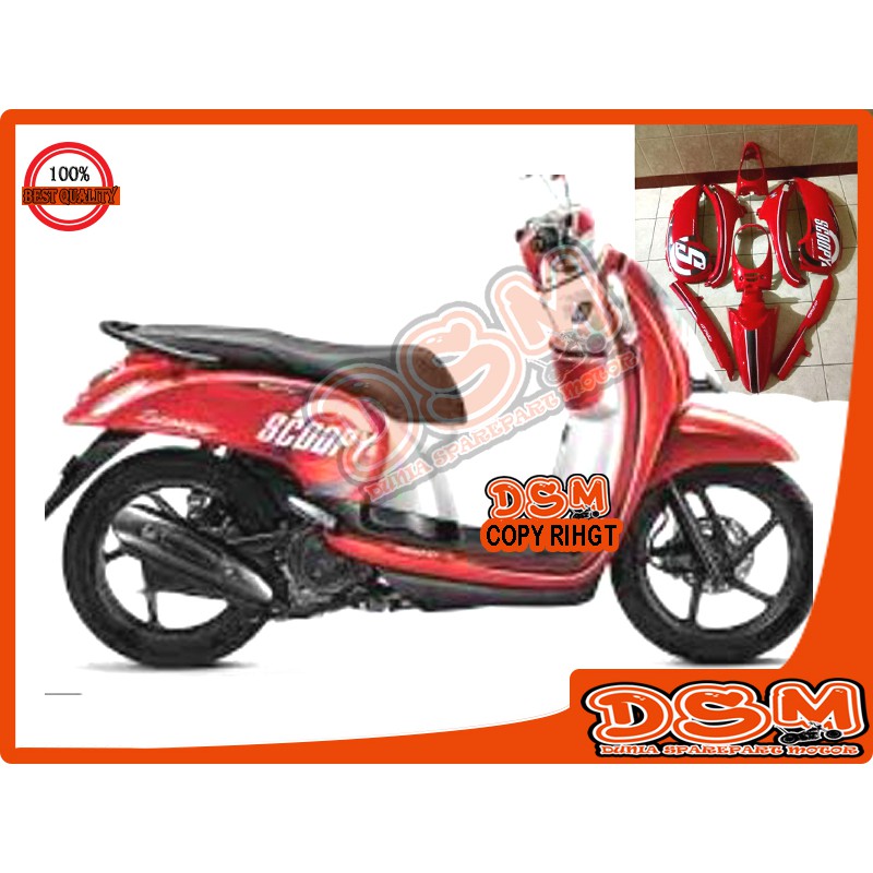 Jual PAKET FULL BODY HALUS SCOOPY FI 2013 2014 2015 / COVER BODY SCOOPY ...