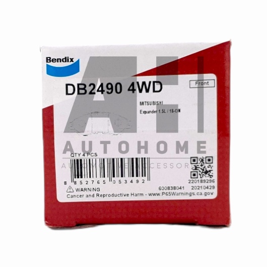 Jual Kampas Rem Depan Mitsubishi Xpander - Cross - BENDIX 4WD Brake Pad ...