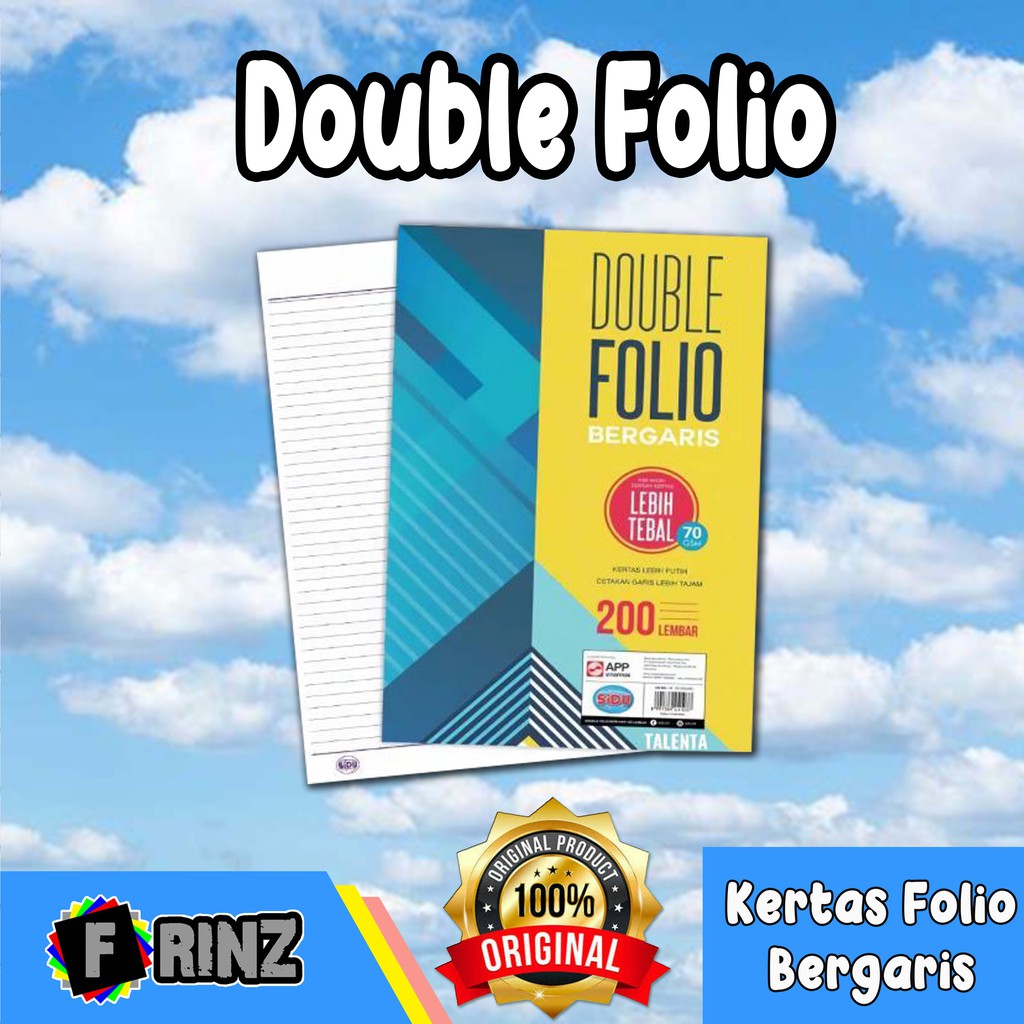 Jual ATK ~ ( ECER ) Kertas Double Folio Bergaris / Kertas Polio Garis ...