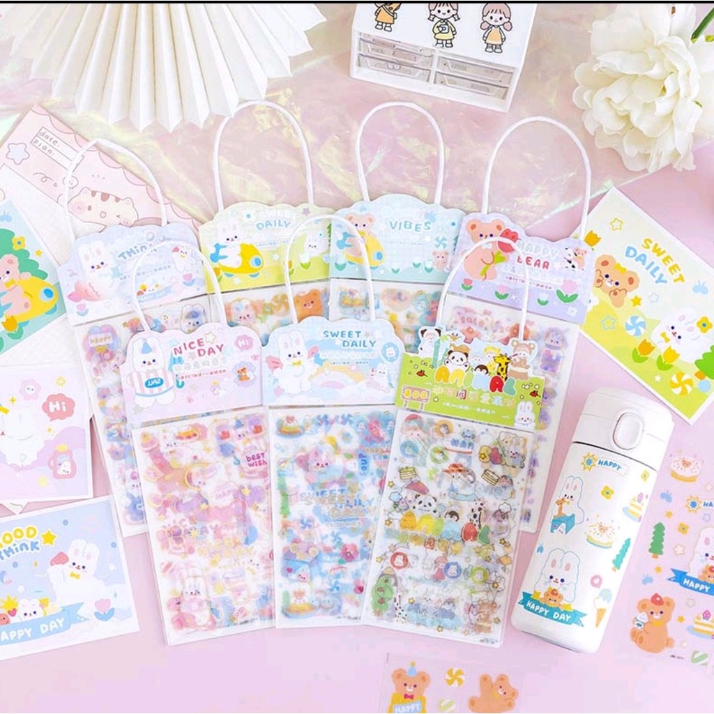 Jual Stiker bag set 5 in 1 / Tas stiker set 5 in 1 ukuran besar Motif ...