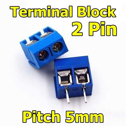 Jual Terminal PCB 2 Pin Screw Terminal Block 2 Way Biru Konektor ...