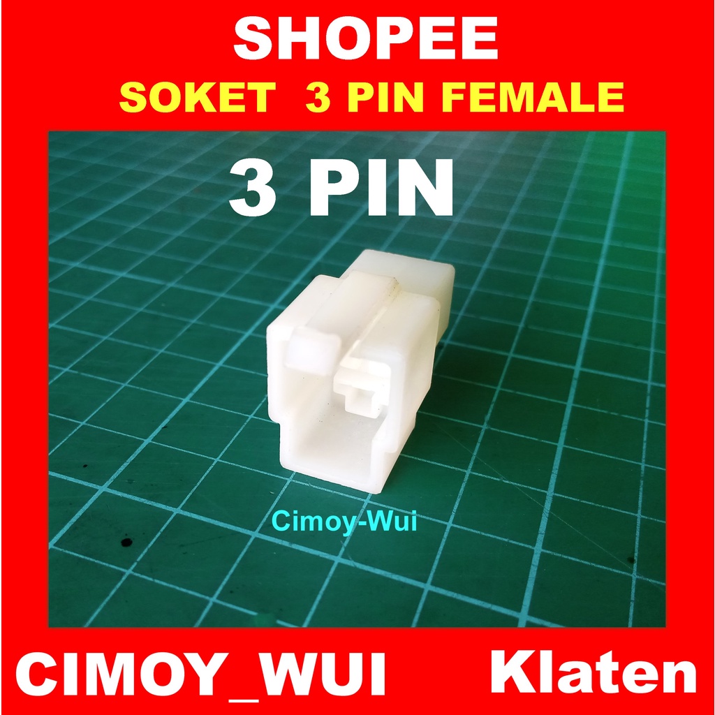 Jual SOCKET 3 PIN FEMALE SOKET 3 KAKI | Shopee Indonesia