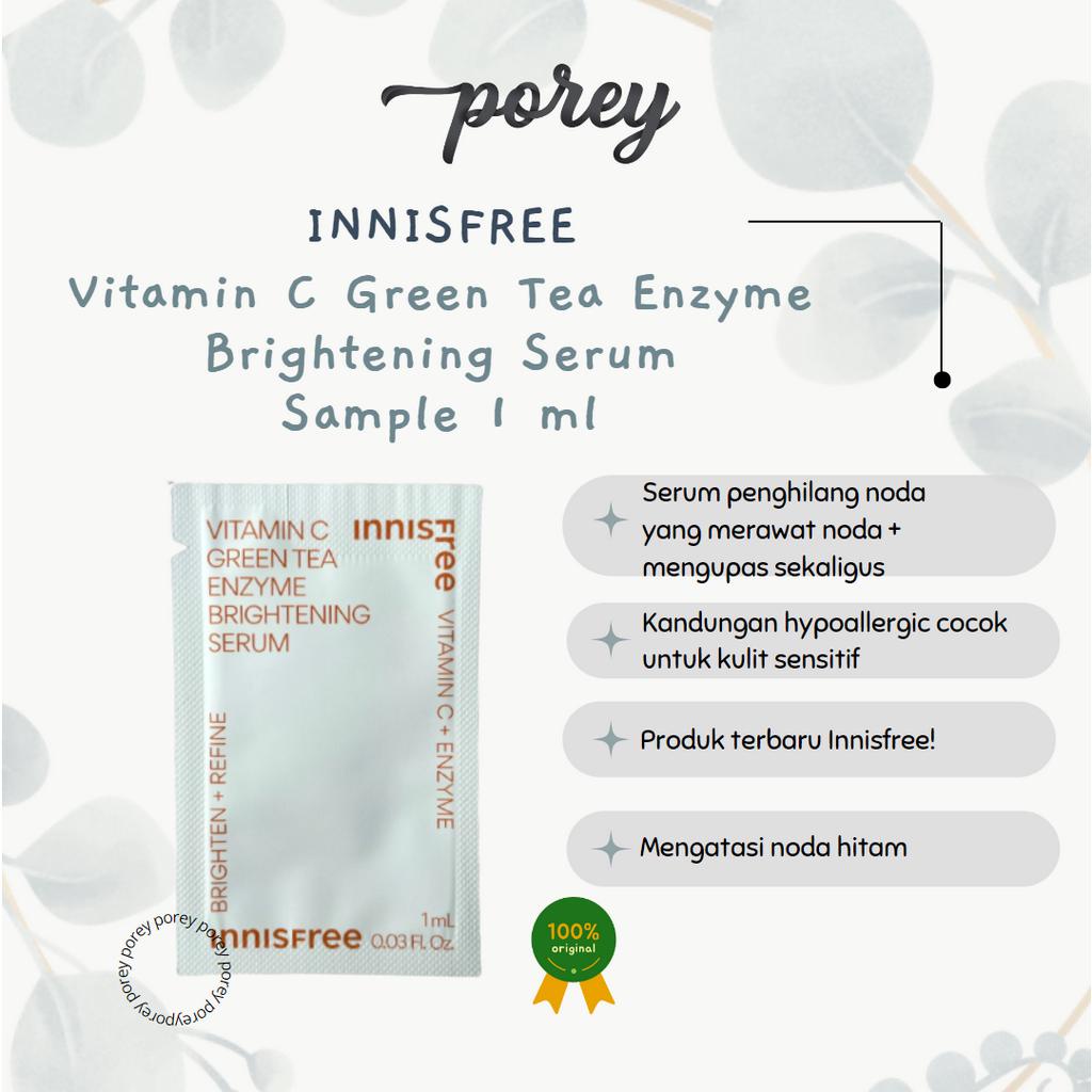 Jual INNISFREE Vitamin C Green Tea Enzyme Brightening Serum Sample 1 ml ...